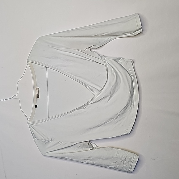 Gymshark | Tops | Gymshark Ballet Wrap Cropped Crop Marled Athleisure ...